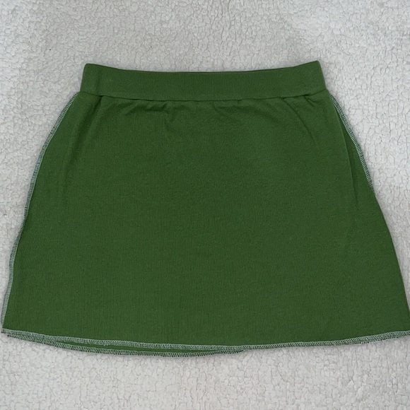 Skirts | Green Mini Skirt | Poshmark